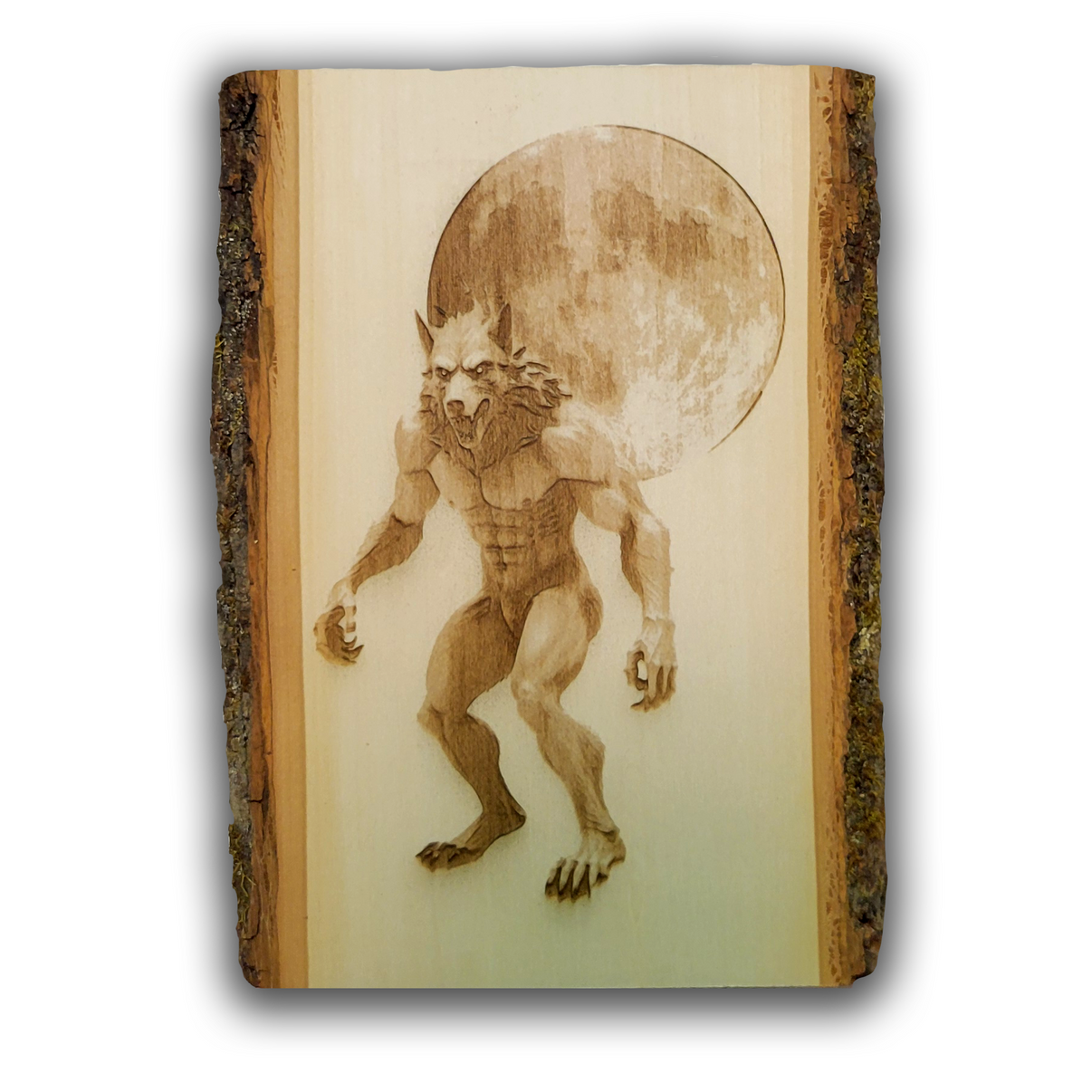 Full Moon - Engraved Wood Panel – cryptidcurosities